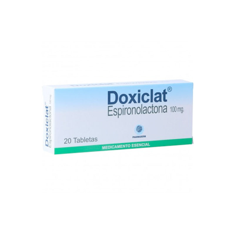 Doxiclat Tabletas [Espironolactona 100mg] Caja x 20 tabletas | Dermos